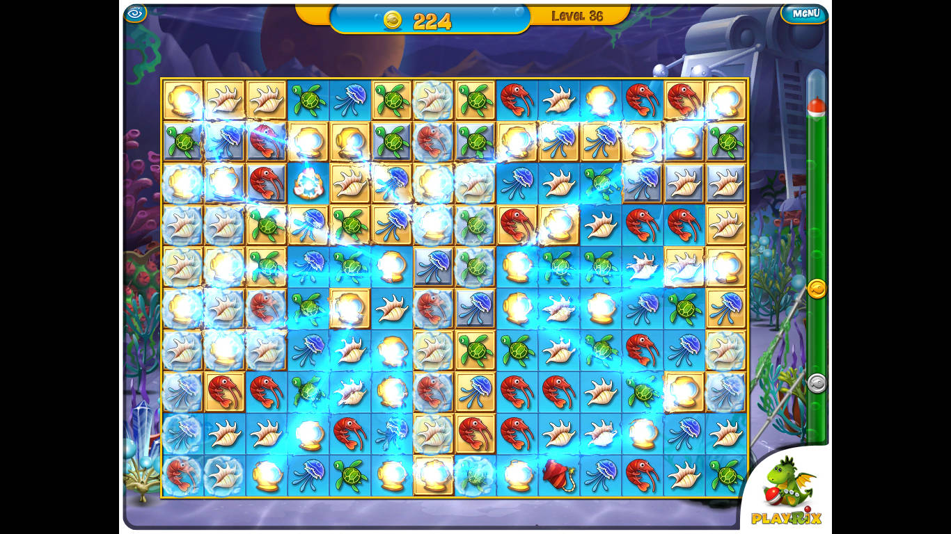 Play Match 3 games in Fishdom 3 and build your own aquarium!