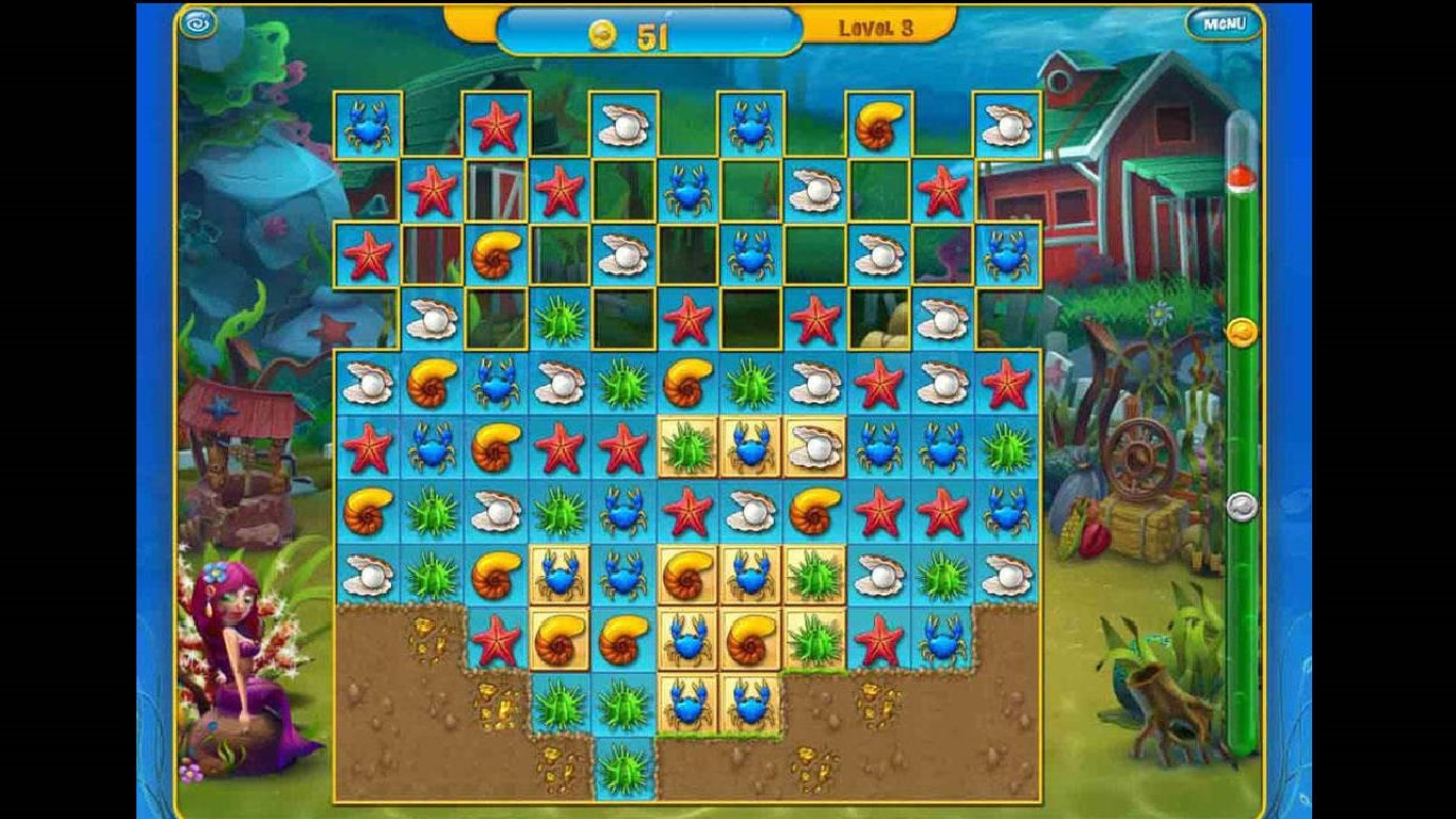 Play Match 3 games in Fishdom 3 and build your own aquarium!