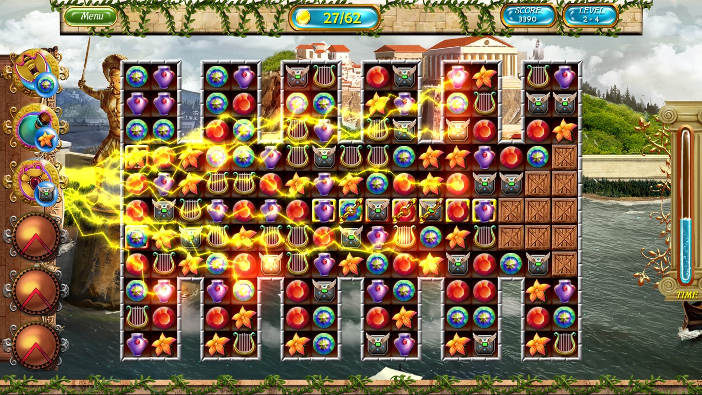 Conquer Match 3 Puzzles in The Trials of Olympus 3: King of the World!