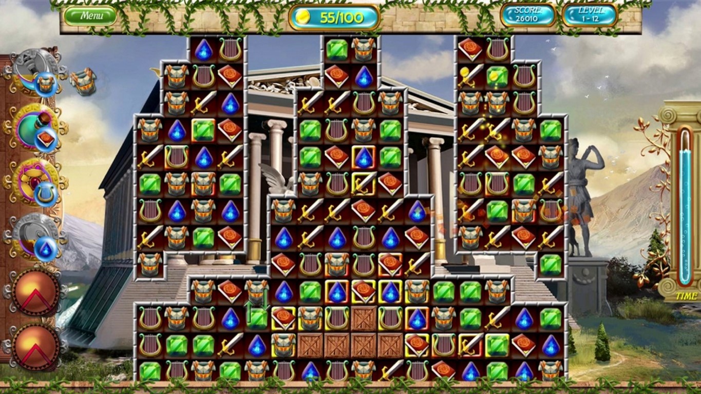 Conquer Match 3 Puzzles in The Trials of Olympus 3: King of the World!